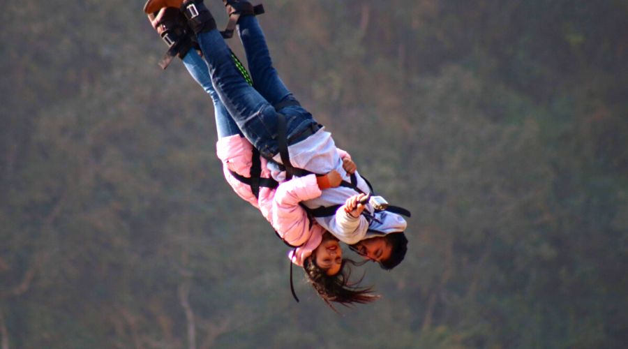 Couple Bungee Jumping in Nepal